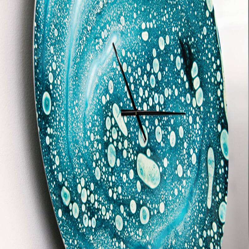 Designart 'Precious Blue Fabulous Pattern' Oversized Modern Wall CLock ...