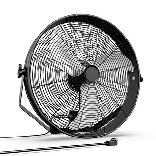 18 Inch High Velocity Wall Mount Fan with Rack, 3 Speed Industrial ...