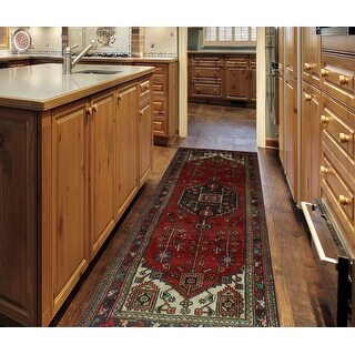 Vintage Distressed Birk Rust/Brown Runner - 3'3" x 9'7" - Bed Bath ...