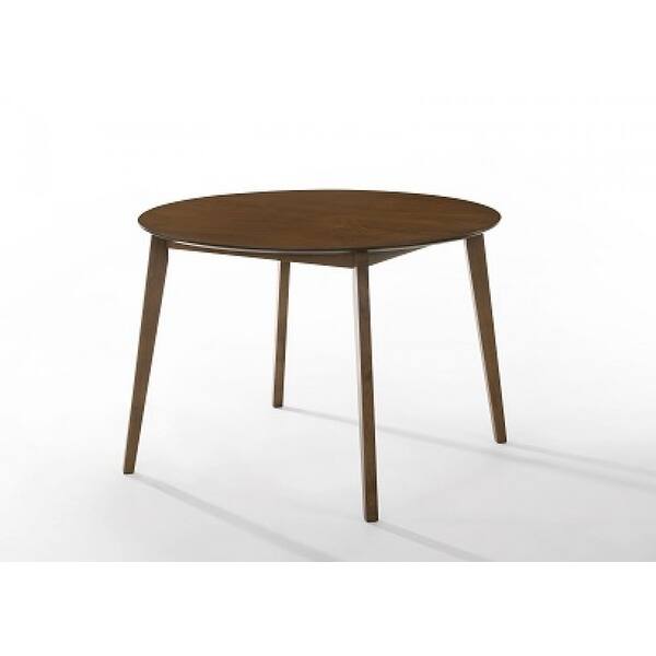 Modrest Castillo Modern Walnut Round Dining Table - Bed Bath & Beyond - 35895239