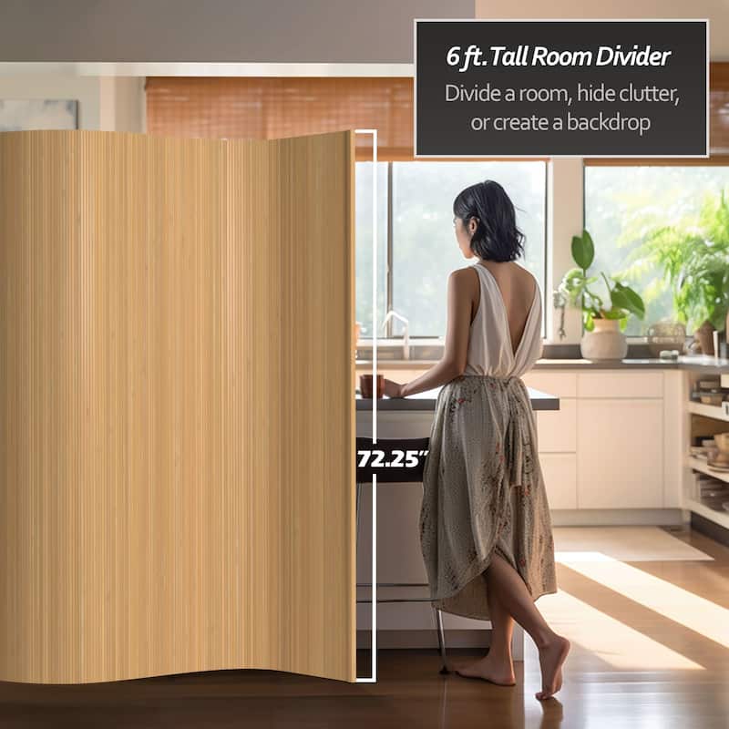 Handmade Bamboo Wave 6-foot Screen (China) - On Sale - Overstock - 7647733