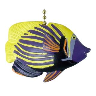 Purple Emparada Tropical Fish Coastal Nursery Ceiling Fan Light Fan ...