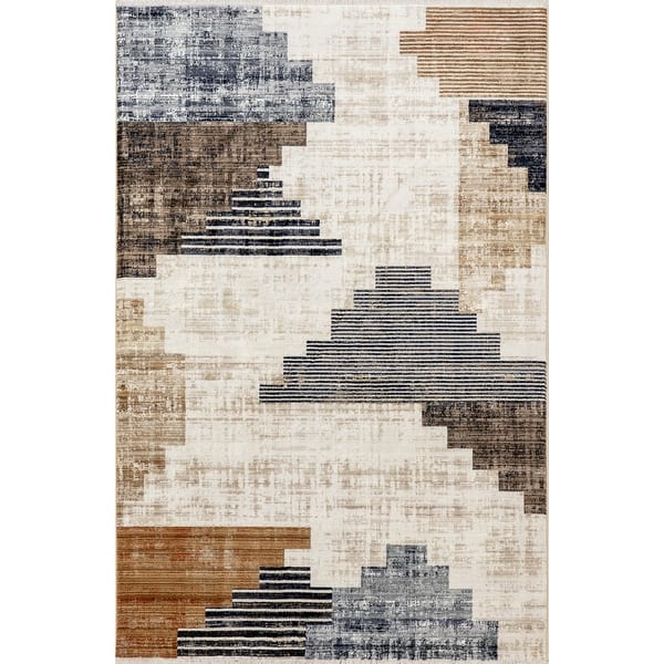Brooklyn Rug Co Vickie Abstract Fringe Area Rug - Bed Bath & Beyond ...