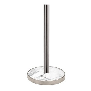 PREMIUS Round Paper Towel Holder With White Glass Marble Design Base ...