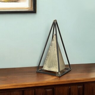 HomeRoots Narrow Metal Triangular Decorative Sculpture - 6' X '12' X '6 ...