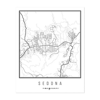 Sedona Arizona Sedona Arizona Street Map Maps Urban Art Print/Poster ...