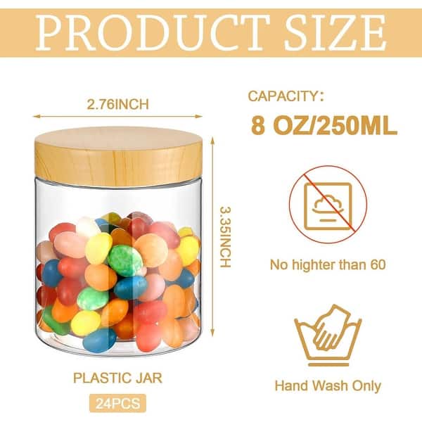 Plastic Spice Jars Bulk with Bamboo Lids - On Sale - Bed Bath & Beyond ...
