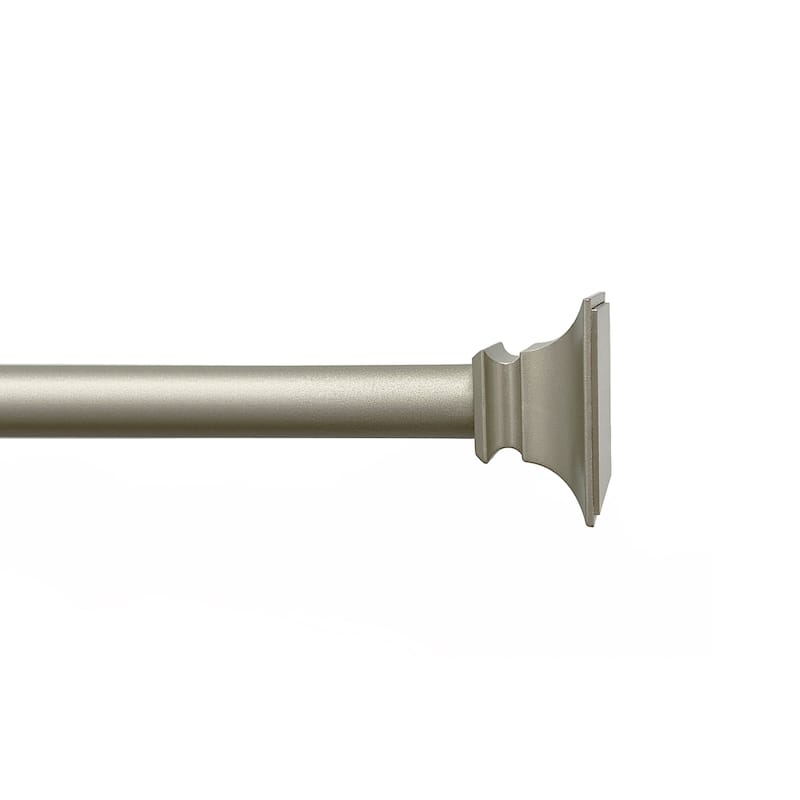 Lumi 3/4" Single Curtain Rod Matte Black- Maple Wood Cylinder finials ...