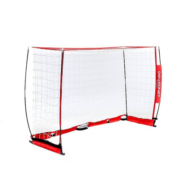 PowerNet 6x4 ft Portable Soccer Goal - Bow Style Net with Metal Base ...