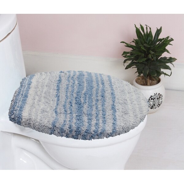 Home Weavers Gradiation Collection Cotton Soft Water Absorbent Toilet Seat Lid Cover Machine Washable 18 x18 Toilet Lid Cover On Sale Bed Bath Beyond 36097273