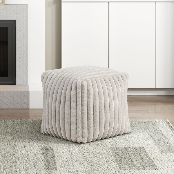 White square pouf store