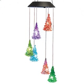 Solar Powered Color Changing Christmas Tree Outdoor Mobile - Multi - 25 ...