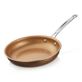 Brentwood 8" Induction Copper Frying Pan Set with Non-Stick, Ceramic ...