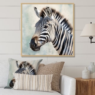 Designart "African Zebra III" Animals Zebra Framed Wall Art Prints ...