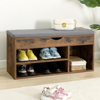 WellFurGeer Shoe Rack for Entryway, Entryway Bench with Shoe Storage ...