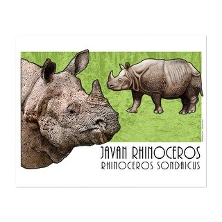 Javan Rhinoceros Illustrations Animals Elephant Art Print/Poster - Bed ...