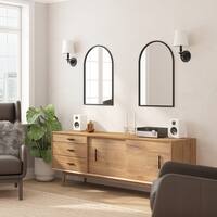 Wall Mount Arched Mirror with Slim Metal Frame - On Sale - Bed Bath ...