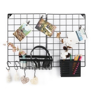 2 Pieces Mounted Photo Grid Wall Grid Decorative Panels, Photo Memo ...