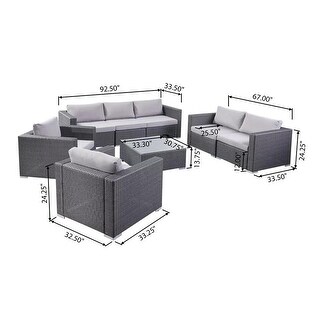 7 - Person Outdoor Seating Group with Cushions, 5-Pieces Patio Outdoor ...