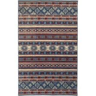 HomeRoots 13' X 15' Geometric Power Loom Distressed Area Rug - 12' x 15 ...