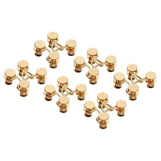 6pcs 27mm Waist Extender Buckle Jeans Button Pins Pants Tightener Gold ...