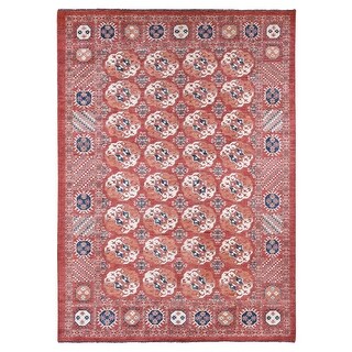 Shahbanu Rugs Rust Red, Afghan Ersari Tekke Bokhara, Pure Wool Hand ...
