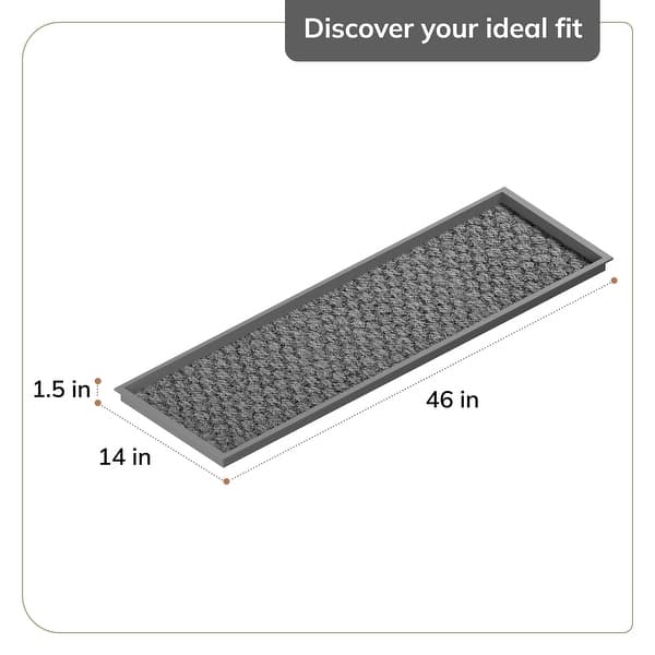 Natural and Recycled Rubber Boot Tray with Gray and Ivory Coir Insert ...