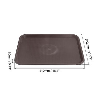 12" x 16" Plastic Fast Food Trays Bulk Rectangular Serving Trays ...
