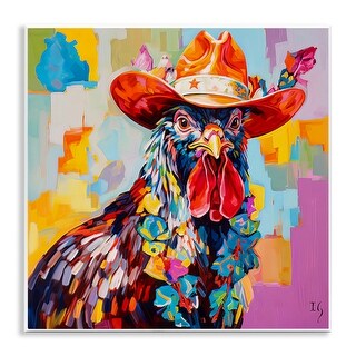 Stupell Modern Cowboy Rooster Wall Plaque Art Design By Ivan Guaderrama ...