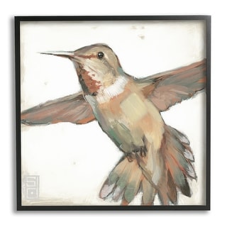 Stupell Muted Hummingbird Portrait Framed Giclee Art Design by Stacy ...