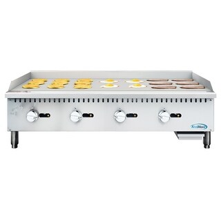 48 in. Natural Gas 4-Burner Griddle with 120,000 BTUs in Stainless ...