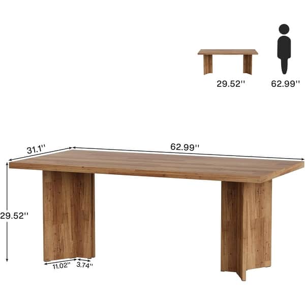 63-Inch Modern Executive Desk Large Office Computer Desk Writing Table ...