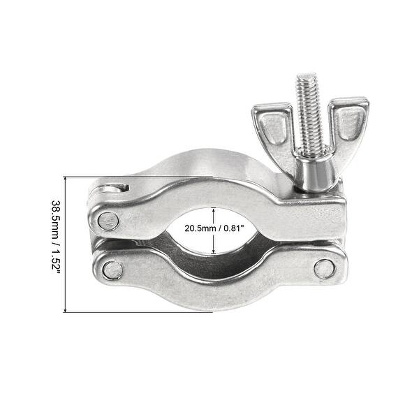 KF-16 Vacuum Clamp, 2 Pack Pipe Clamp with Wing Nut for Ferrule, Silver ...
