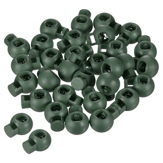 Cord Locks, 30 Pack Ball Spring Toggle Stopper, Olive Drab - Olive Drab ...