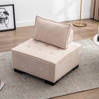 COOLMORE Modern Upholstered Chair Lounge Sofa Lazy Susans Plastic Feet ...