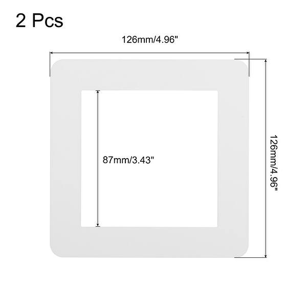 Switch Surround Plate Decoration Single Gang Acrylic White 126mm x ...