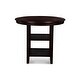 Gale 42 Inch Round Counter Dining Table, 2 Open Shelves, Dark Brown ...