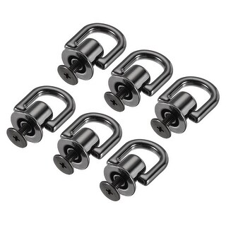 12x10mm Ball Post Head Button Studs with D Ring for DIY Dark Gray 6pcs ...