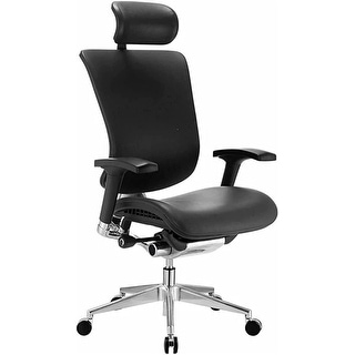 GM Seating Dreem Genuine Leather Ergonomic Office Chair, Lumbar Support ...