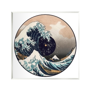 Stupell Japanese Wave Music Record Wall Plaque Art Design By Carrie ...