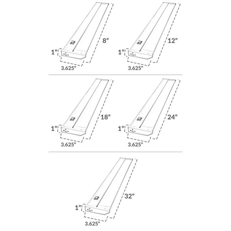 32" Dimmable LED Under Cabinet Kitchen Overhead Lighting - 120V LED ...
