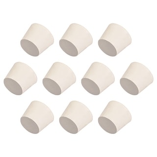 White Tapered Shaped Solid Rubber Stopper for Lab Tube Stopper Size 8 ...