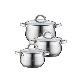 Peterhof 6 Piece Pot Set Stainless Steel - Bed Bath & Beyond - 37051224