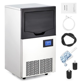 Commercial Ice Maker Machine - 90LBS/24H Ice Maker Machine with 33LBS ...