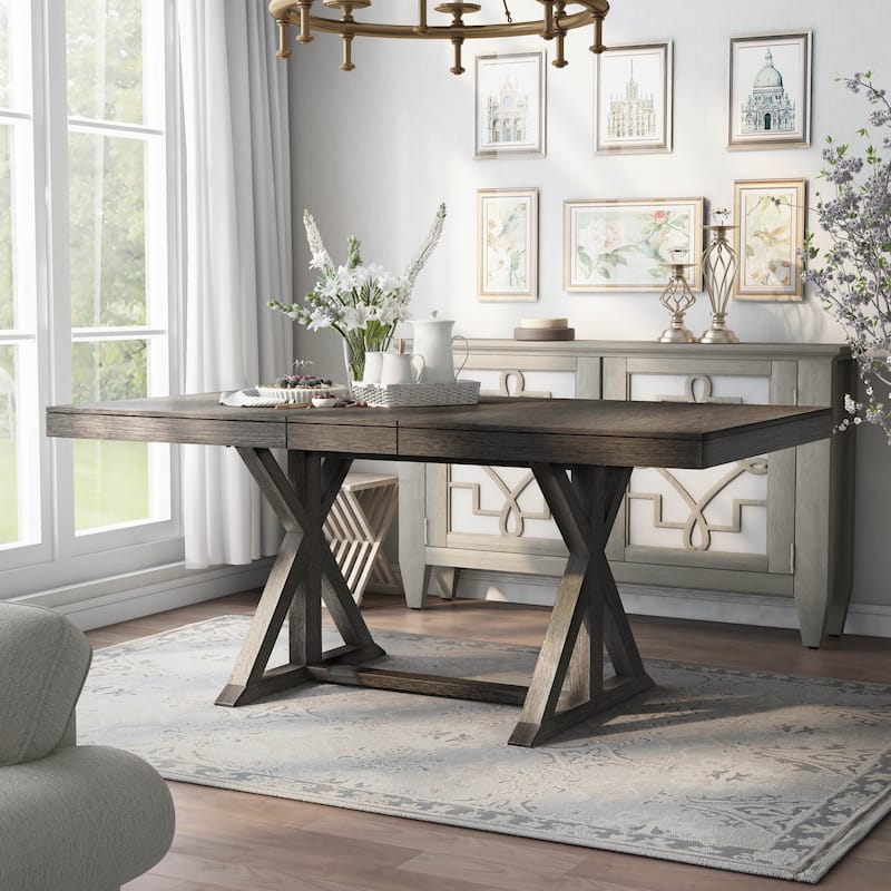 Rustic, Trestle Dining Tables - Overstock