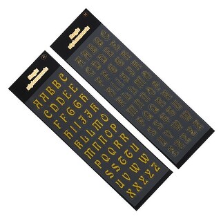 2 Sheets Vinyl Letters Stickers Kit Self Adhesive Decals (Capital ...
