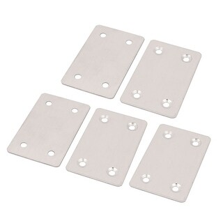 Metal Rectangle 4 Holes Flat Mending Repair Plates Brackets Fasteners ...
