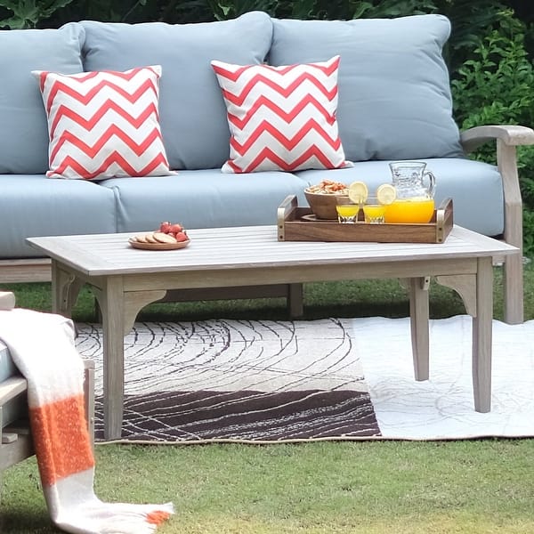 Cambridge Casual Leon Teak Patio Coffee Table - On Sale - Bed Bath ...