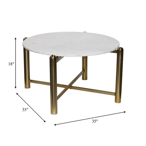 Sagebrook Metal Modern Glam Coffee Accent Side Table with Gold and ...