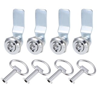 Tubular Cam Lock 22mm Cylinder Dia 52mm Long Cam Slotted Key 4Pcs ...